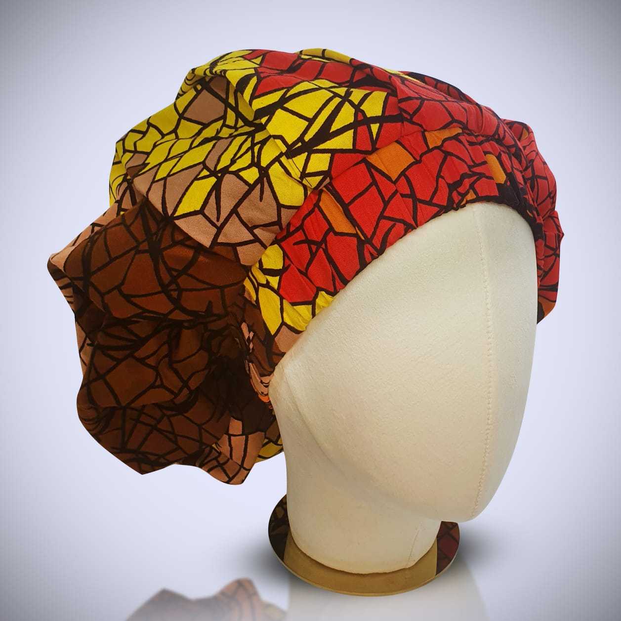 African Ankara Satin Hair Bonnet - Large size - African Market Dubai