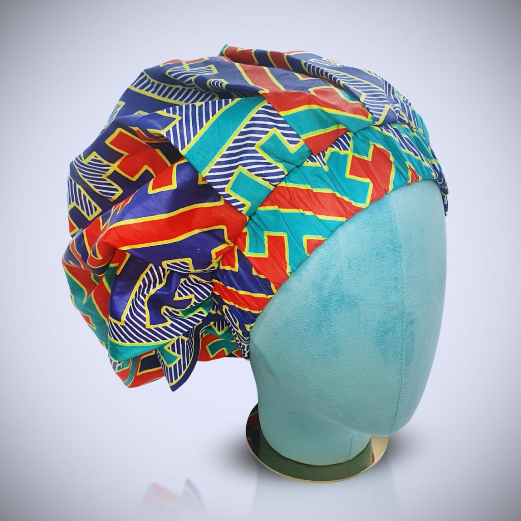 African Ankara Satin Hair Bonnet - Large size - African Market Dubai